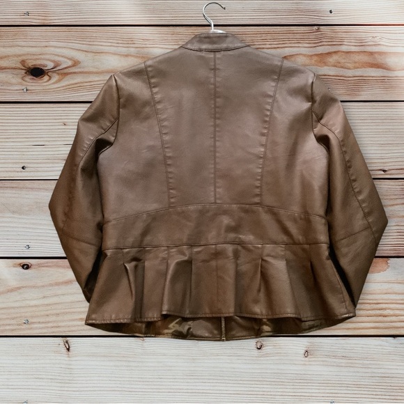 Baccini | Jackets & Coats | Baccini Womens Vegan Leather Moto Jacket Sz ...